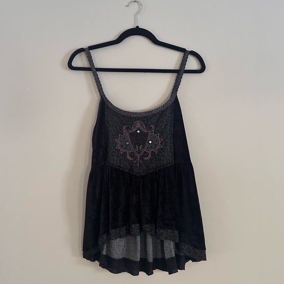 Free People | Tops | Free People Velvet Tank Top | Poshmark